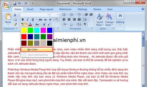 How To Remove Background Color Background In Word 2007 2010 2013