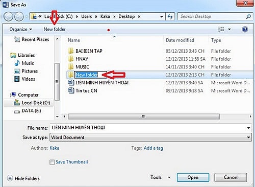 Create Folders In Word Documents