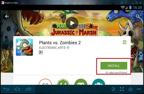 Chơi Plants vs Zombies 2 trên PC bằng Droid4X