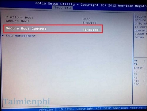 Cách tắt chế độ Secure Boot và mở Boot Legacy