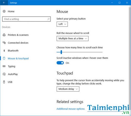 Thao tác touchpad trên Windows 10, cử chỉ touchpad trên Windows 10
