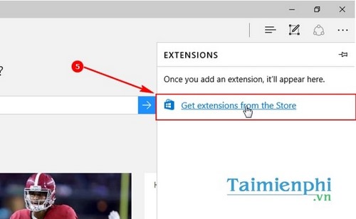 Thêm Extension cho Microsoft Edge Windows 10