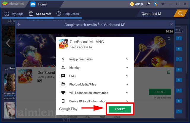 Cách chơi Gunbound M trên máy tính bằng giả lập android BlueStacks