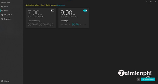 Microsoft cập nhật ứng dụng Alarms & Clock trên Windows 10 với thiết k