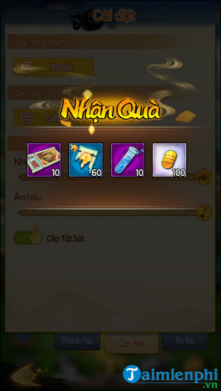 Trọn bộ code Ninja Truyền Thuyết nhận vàng, vé Chiêu mộ, mảnh Thư Tri