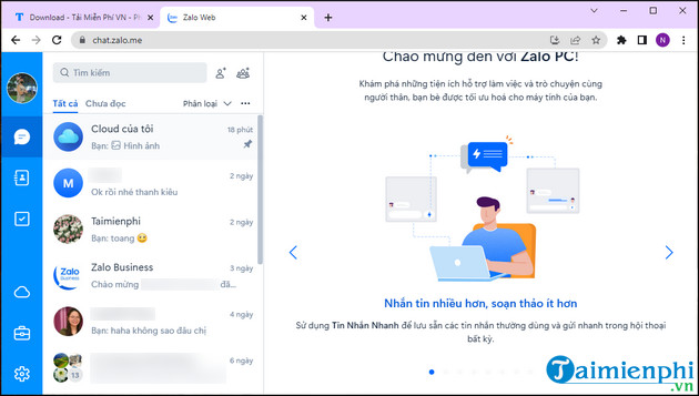 Link Zalo Web (chat.zalo.me) và cách đăng nhập trên máy tính, điện tho