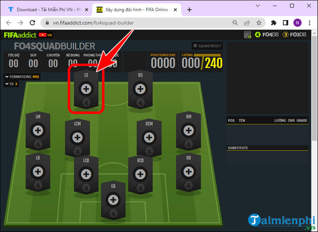 Cách sử dụng FIFAaddict tra cứu thông tin và buil đội hình FiFa Online