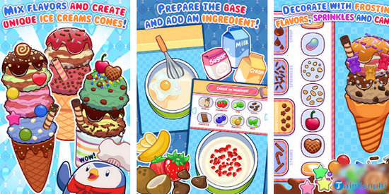 Top game làm kem dâu, cuộn, ly hấp dẫn trên điện thoại iPhone, Android