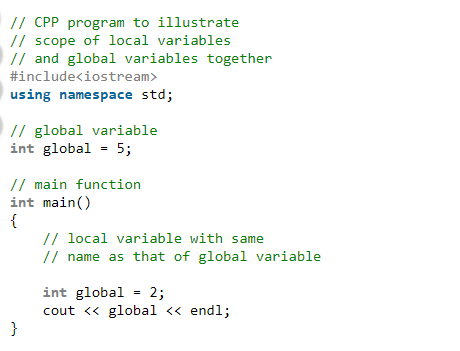 Phạm vi biến trong C++
