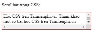 Scrollbar trong CSS, có ví dụ minh họa