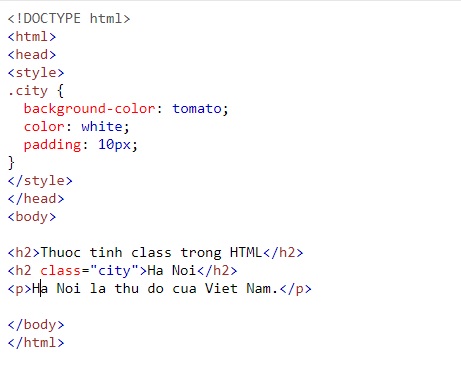 Thuộc tính class trong HTML, tìm hiểu cú pháp, cách sử dụng
