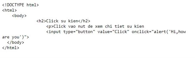 JavaScript trong HTML, cú pháp và ví dụ minh họa