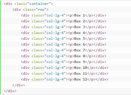 Học Grid System trong Bootstrap, cú pháp và ví dụ minh họa
