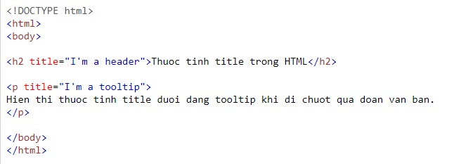 Thuộc tính trong HTML, các thẻ href, src, alt, style