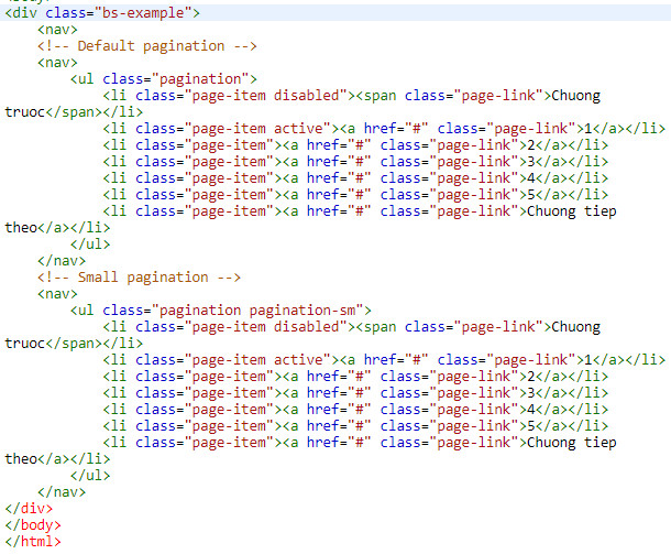 Pagination trong Bootstrap, cách tạo và sử dụng