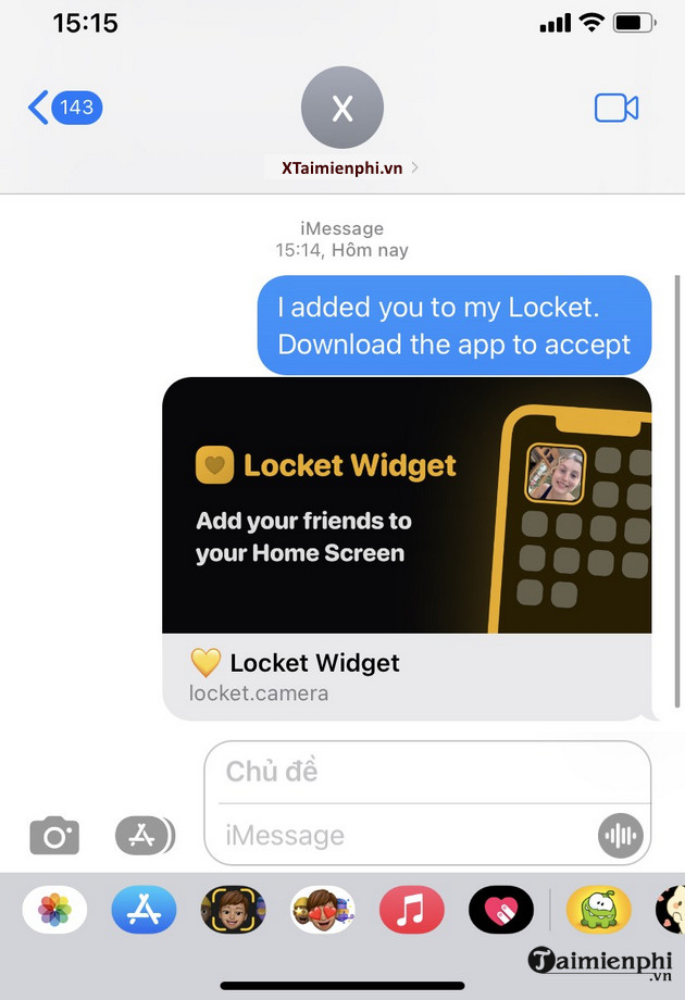 Cách sử dụng Locket Widget trên iPhone chia sẻ ảnh trên màn hình