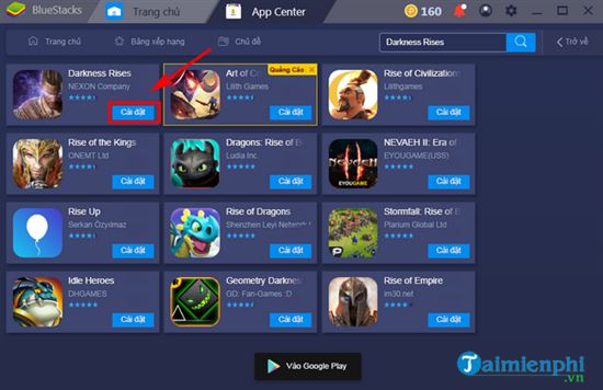 Cách tìm và tải ứng dụng, game trên Bluestacks