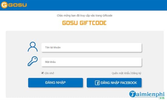 Hướng dẫn tạo tài khoản GOSU, nhận code game