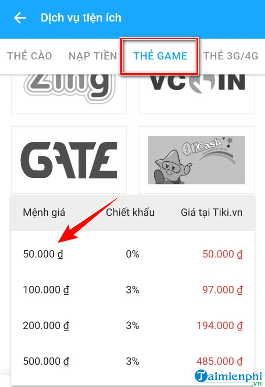 Guide to purchasing Bit game cards through Tiki