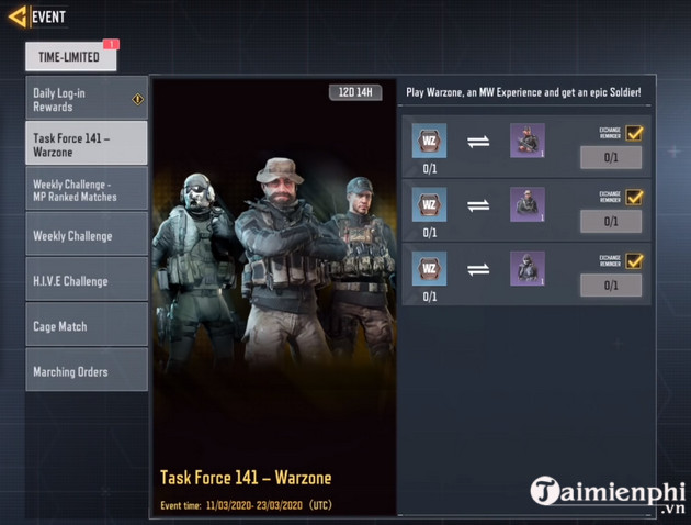 Hướng dẫn nhận miễn phí Captain Price COD Mobile