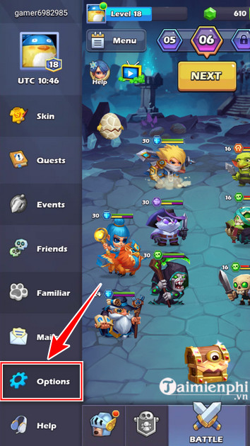 Cách đổi ngôn ngữ tiếng Việt game Taptap Heroes