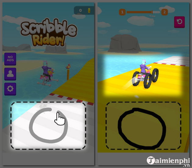 Hướng dẫn tải và chơi game Scribble Rider trên điện thoại iPhone, Andr