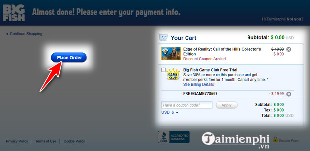 Cách nhận miễn phí 2 game PC trên Big Fish