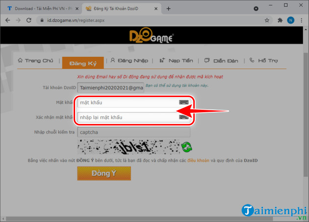 Cách đăng ký tài khoản DzoGame, tạo Id Dzogame, DzoID mới