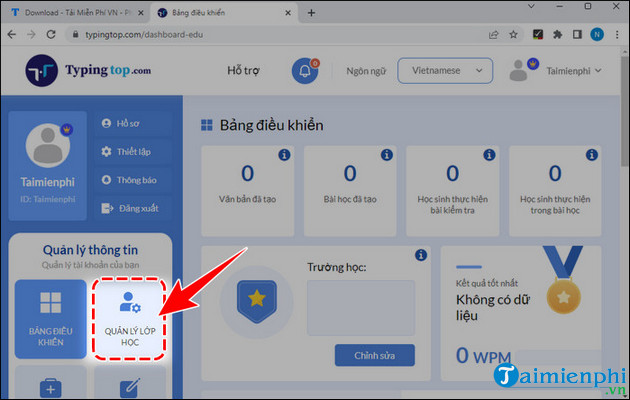 Typingtop.com - Cách tạo tài khoản Giáo Viên để giao bài và xem kết qu