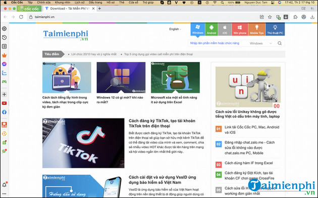 Hướng dẫn cài Cốc Cốc trên Macbook, trình duyệt web nhanh, chất lượng