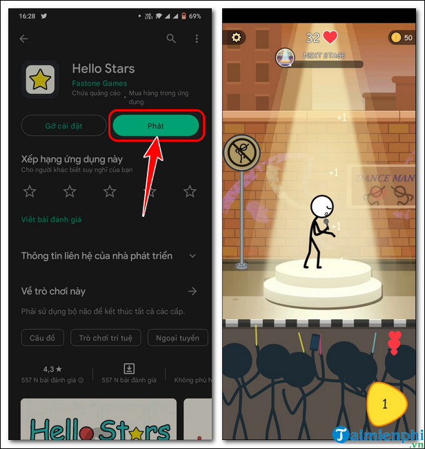 Cách tải và chơi Hello Stars trên Android, iOS cho người mới