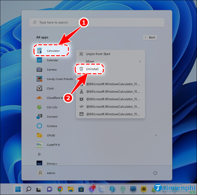 Cách gỡ cài đặt phần mềm, ứng dụng trên Windows 11 chi tiết