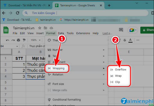 Cách chỉnh Wrap Text trong Google Sheets trên PC, Android và iPhone
