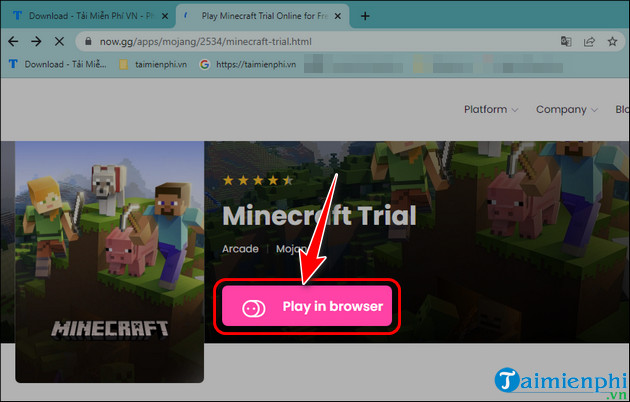 Cách chơi Minecraft now gg online không cần tải
