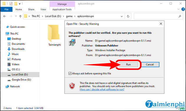 Cách tải và cài APKCombo VPN trên máy tính PC truy cập website bị chặn