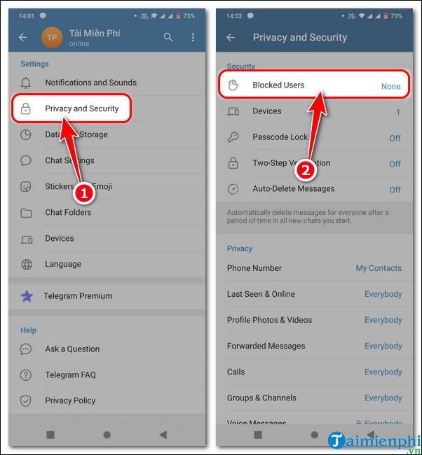 Cách chặn, bỏ chặn số điện thoại trên Telegram nhanh chóng, hiệu quả
