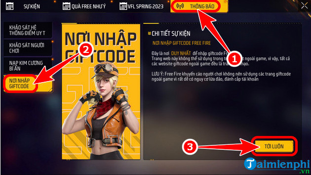 Code Free Fire OB42 mới nhất, nhập Code FF Kim Cương Vĩnh Viễn