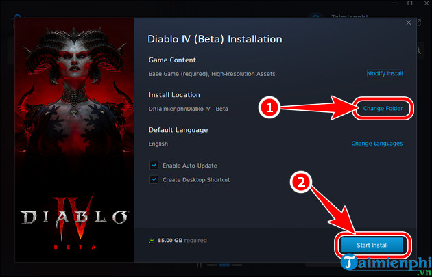 Cách tải, cài và chơi Diablo 4 trên máy tính PC qua phần mềm Battle.Ne