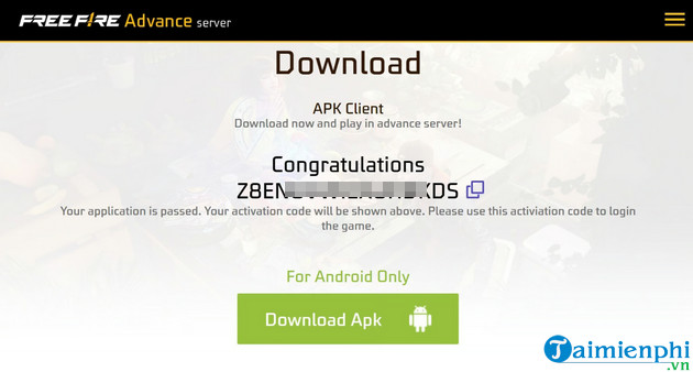 Link tải Free Fire Advance Server OB40 APK