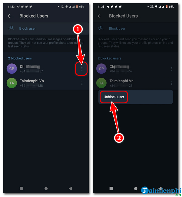 Cách chặn, bỏ chặn tin nhắn trên Telegram trên điện thoại, máy tính ...