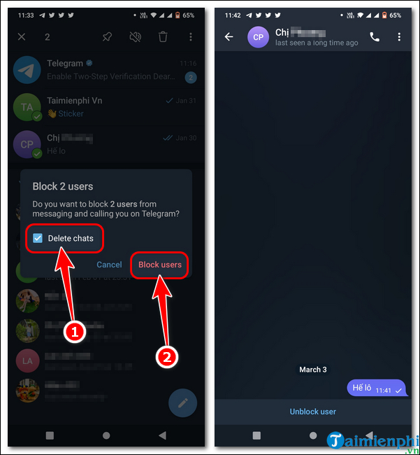 Cách chặn, bỏ chặn tin nhắn trên Telegram trên điện thoại, máy tính ...
