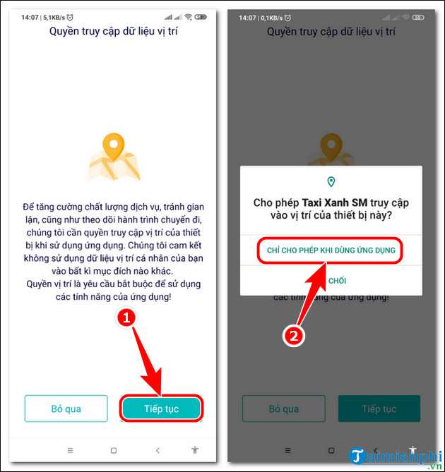 Cách đặt xe Taxi Xanh SM, đặt xe taxi điện trên app Taxi Xanh SM