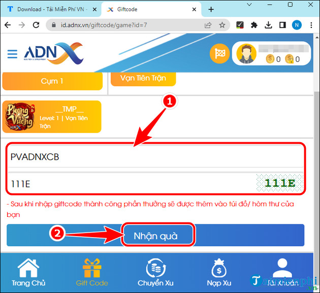 Tổng hợp Code Phong Vương ADNX Mobile mới nhất 2023, cách nhập Code