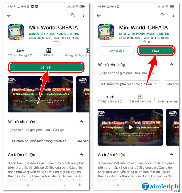Cách tải Mini World trên máy tính PC, Android và iOS phiên bản mới nhấ