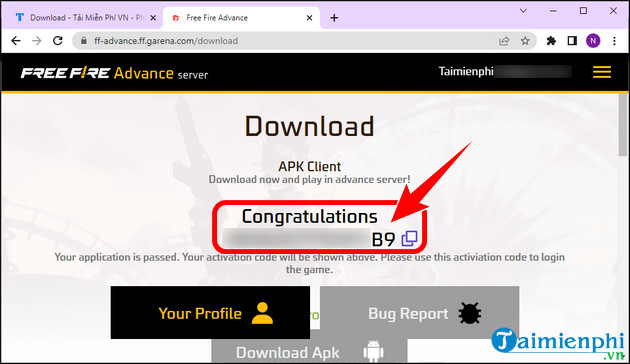 Cách nhận Code Free Fire OB40 Advance Server