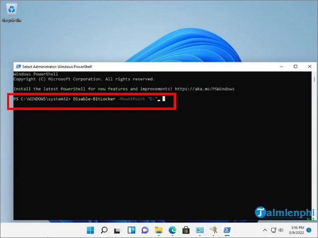 Cách tắt BitLocker trên Windows 11, tắt mã hóa ổ cứng