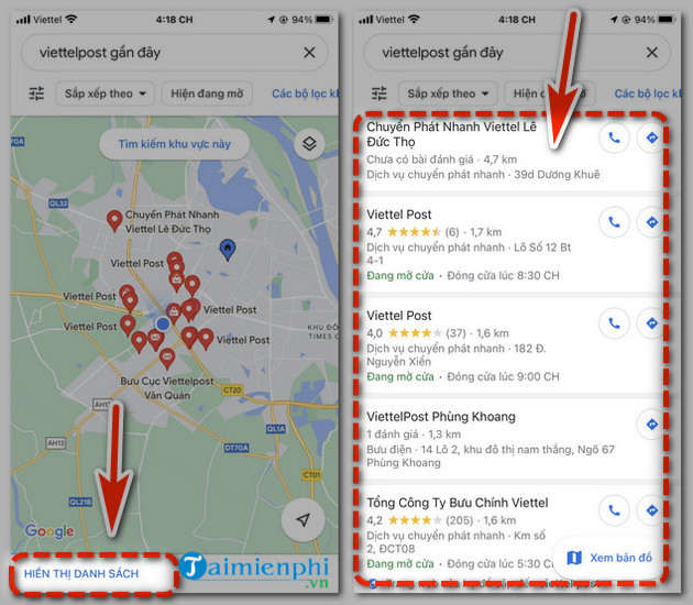 Cách tra cứu địa chỉ Viettel Post gần đây, Bưu cục chuyển phát Viettel