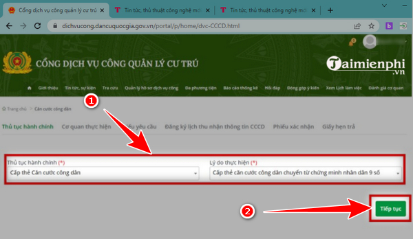 Cách đăng ký làm CCCD online, Căn cước công dân gắn chip tại nhà