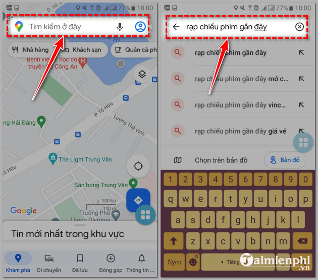 Tìm Rạp chiếu phim gần đây nhất ở Hà Nội, tp Hồ Chí Minh