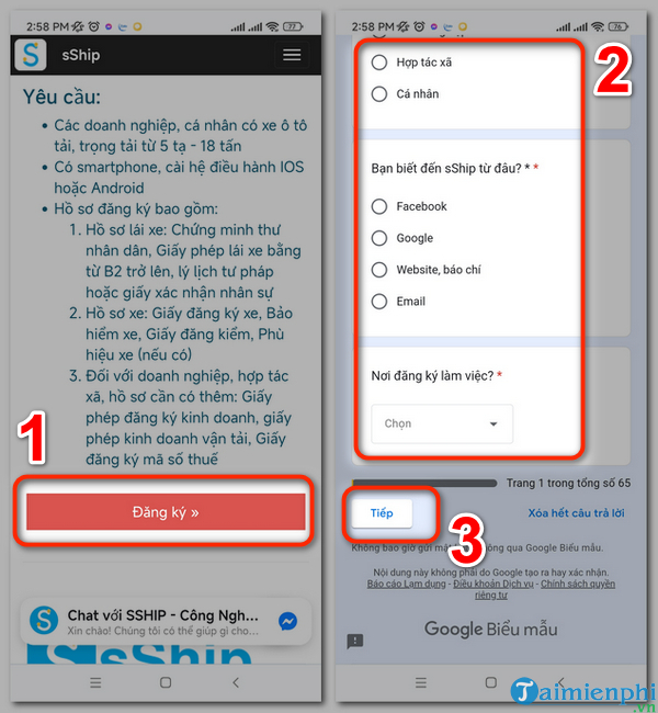 Cách đăng ký sShip làm tài xế, giao hàng bằng xe máy, ôtô